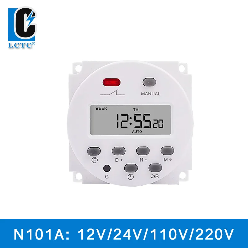 LC-Timer-Relay-CN101A-Digital-Microcomputer-LCD-220-VAC-12-V-24-VDC-110 ...