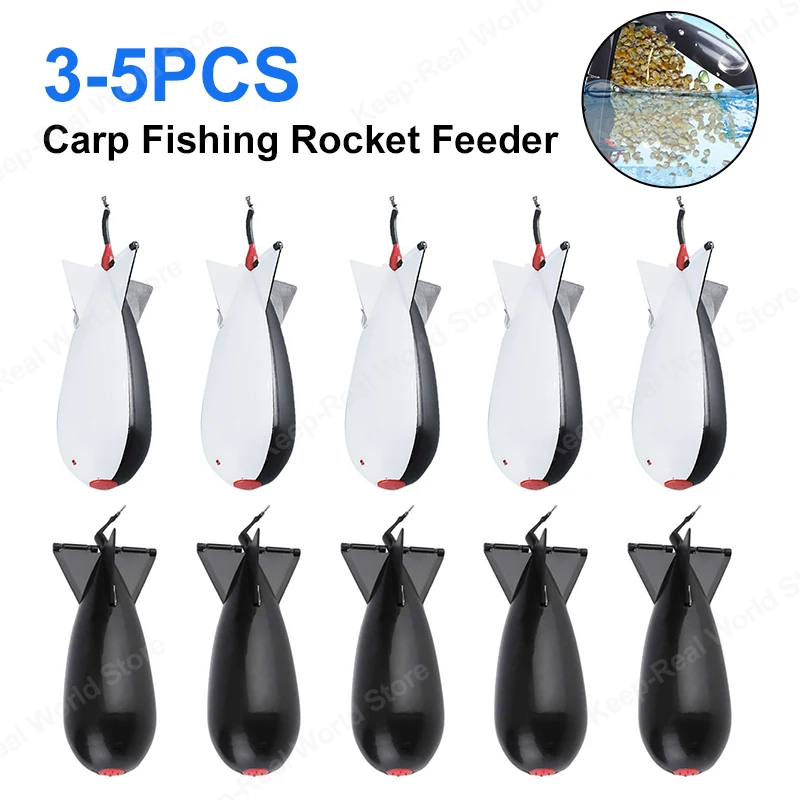 3-4-5pc-Carp-Fishing-Rocket-Feeder-14-5cm-19cm-Bomb-Spomb-Fishing ...