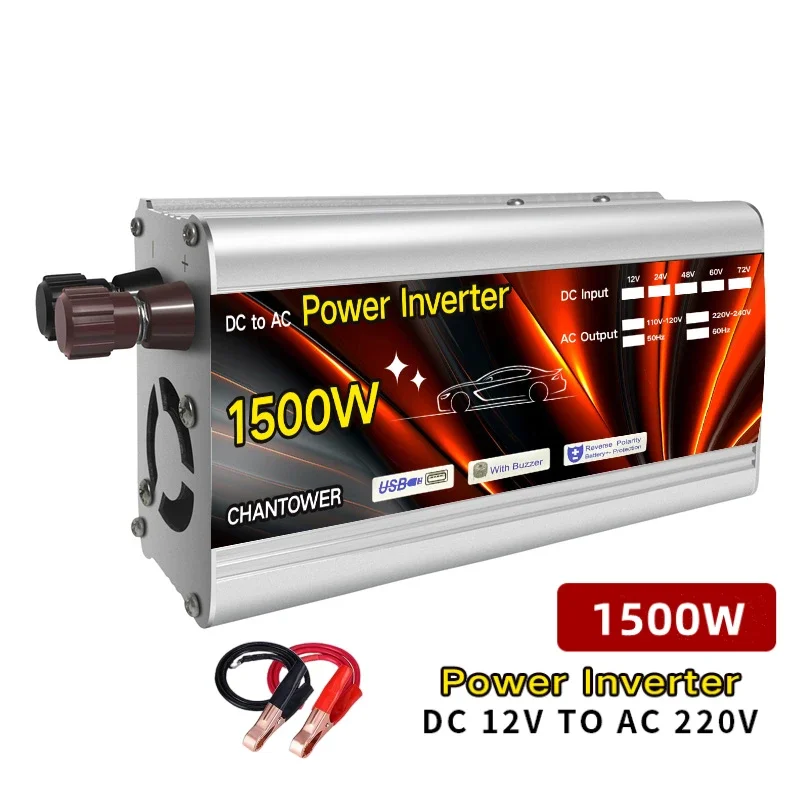 Inverter-12v-220v-Solar-Inverter-500W-1000W-1500W-2000W-Portable-Voltage-Transformer-Auto ...