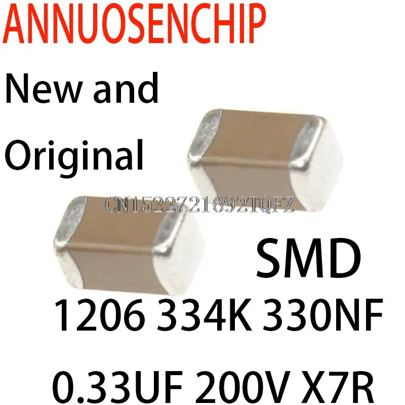 100PCS Neue und Original chip SMD Keramik kondensator 1206 334K 330NF 0 ...