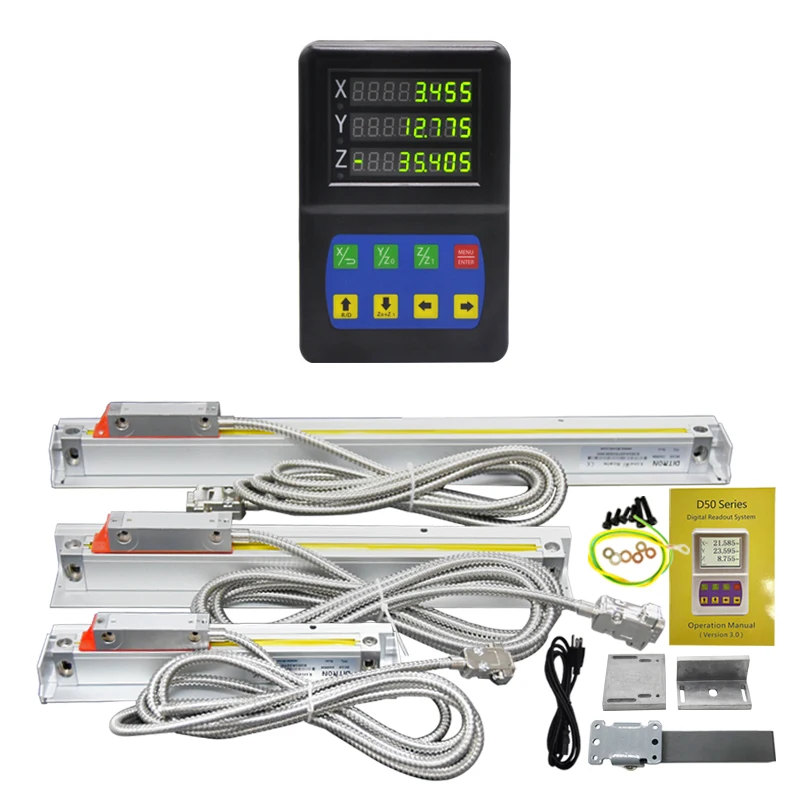 3-Axis-Dro-Digital-Readout-with-3PCS-0-1000mm-Linear-Scale-Optical ...