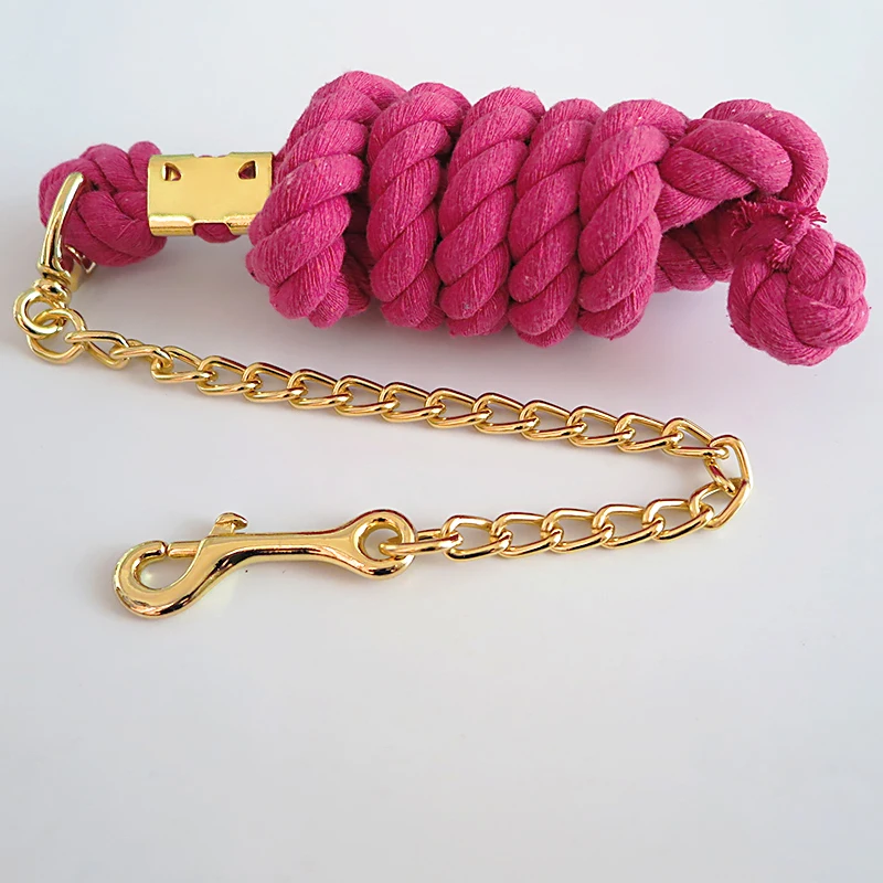 Cuerda-de-plomo-de-caballo-de-algod-n-con-cadena-chapada-en-cobre-y ...