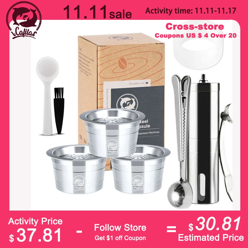 ICAFILAS-Stainless-Steel-Refillable-Reusable-Coffee-Capsules-for ...