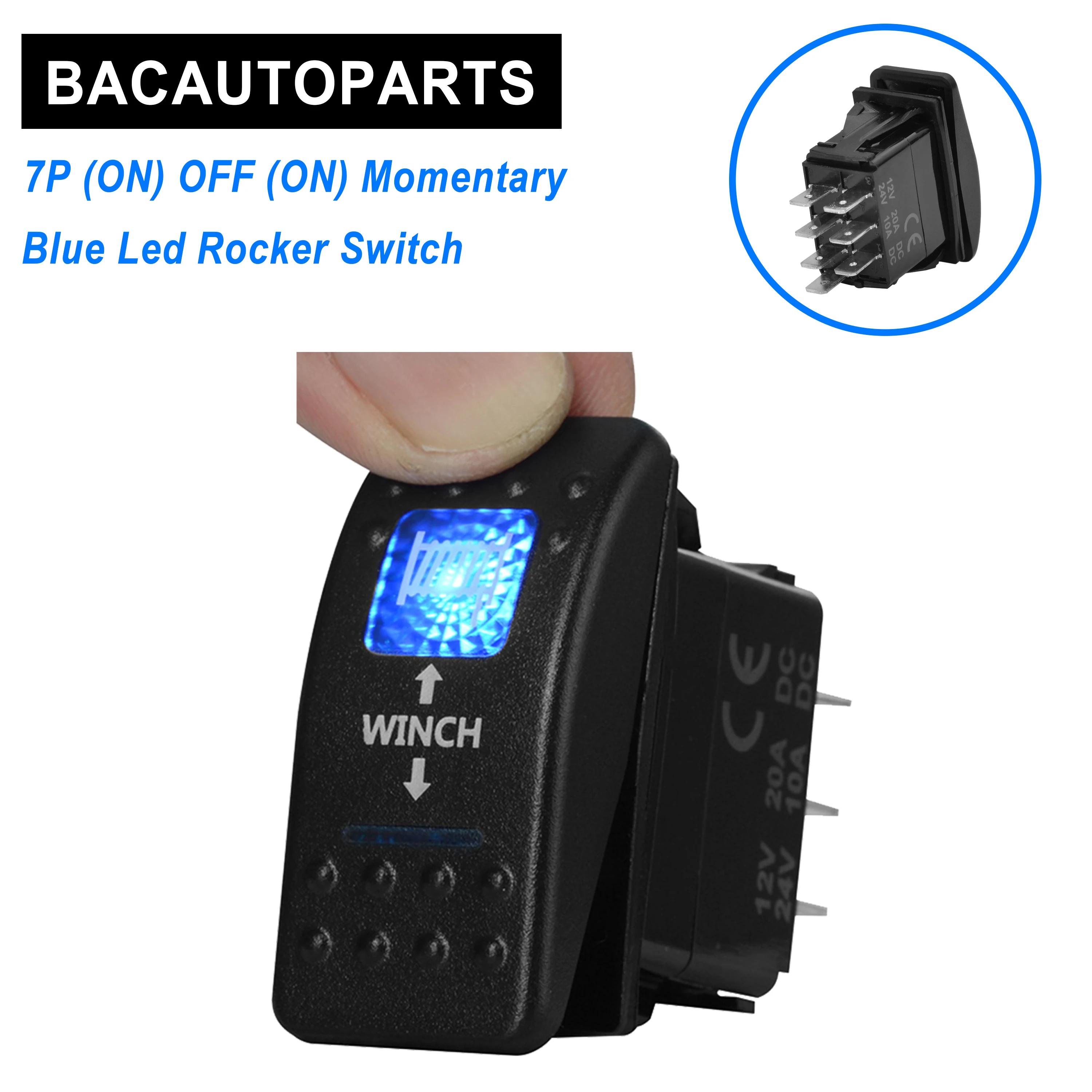 12v-24v-Blue-Led-Winch-In-Out-Rocker-Switch-Momentary-7Pin-ON-OFF-ON ...