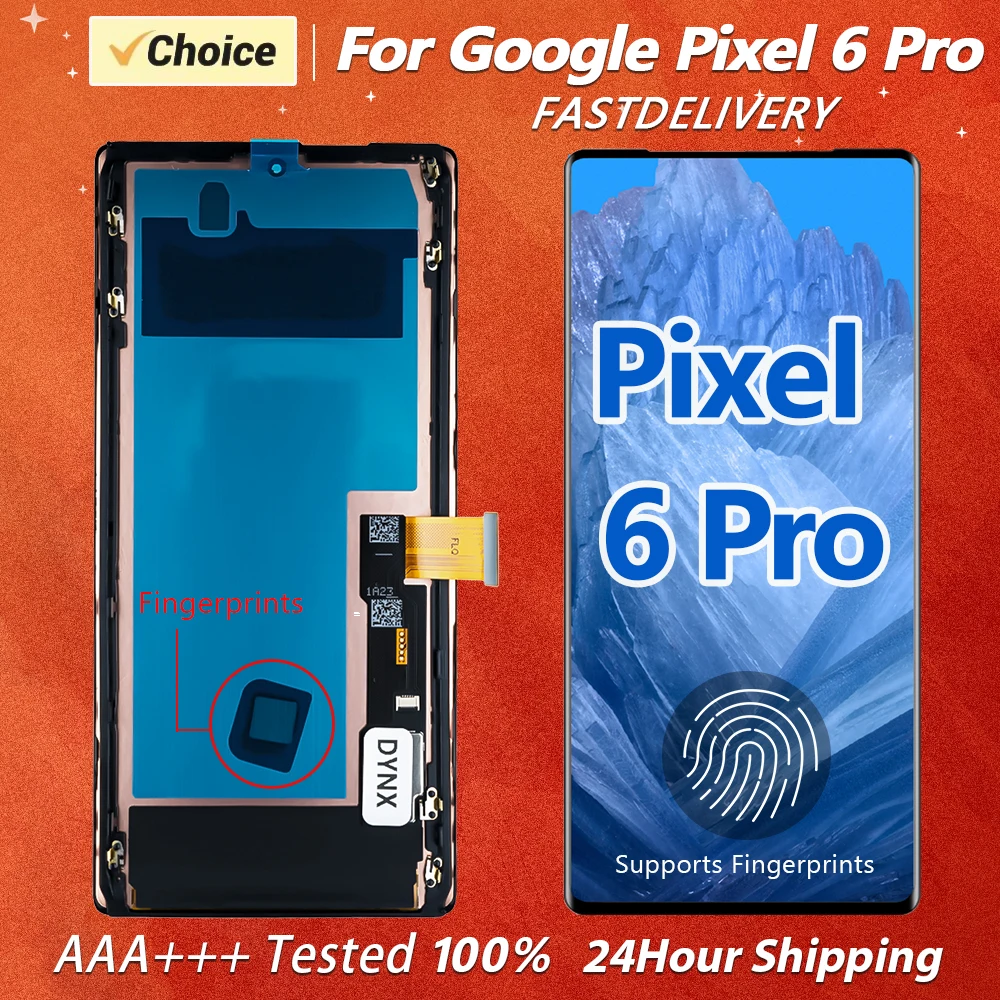 شاشة AMOLED مقاس 6.7 بوصة لهاتف Google Pixel 6 Pro لشاشة GLUOG G8VOU ...