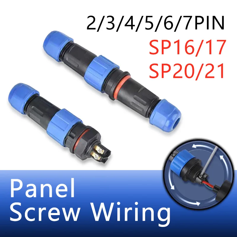 5-10-100-Sets-SP16-SP17-SP20-SP21-Waterproof-IP68-Screw-Wiring ...