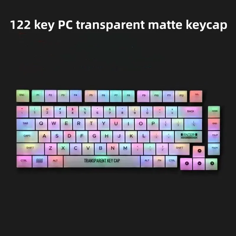 82-122-Key-PC-Transparent-Frosted-Keycap-Set-White-Cherry-Height ...