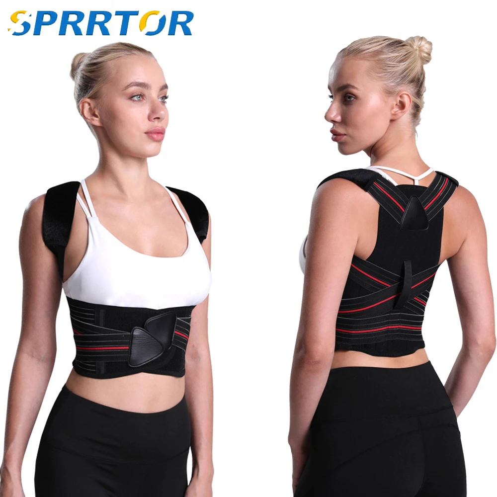 Adjustable-full-back-Posture-Corrector-Belt-Back-Shoulder-Posture-Back ...