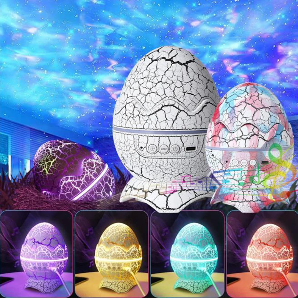 Led Dragon Egg Lamp Dinosaur Eggs Shell Galaxy Starry Projector ...