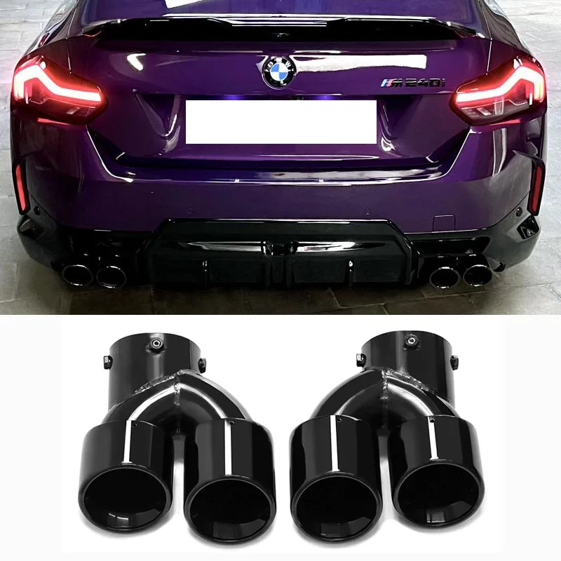 Quad-Car-Exhaust-Tip-For-BMW-G42-M240i-2021-Dual-M-Performance-Exhaust ...