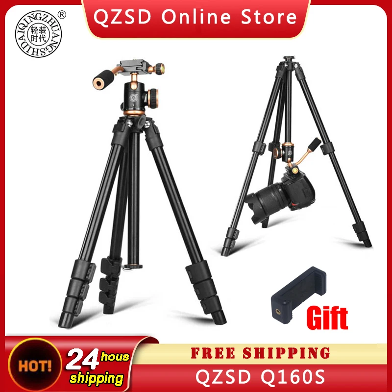QZSD-Q160S-Camera-Tripod-Professional-Aluminium-Lightweight-Travel ...