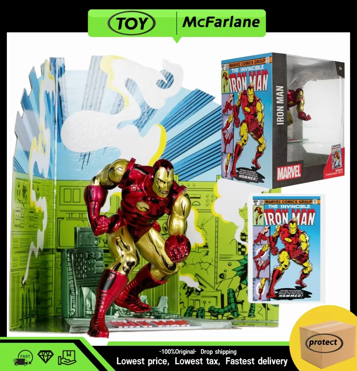 Macfarlane-Homem-de-Ferro-invenc-vel-Iron-Man126-tem-uma-modelagem-de ...
