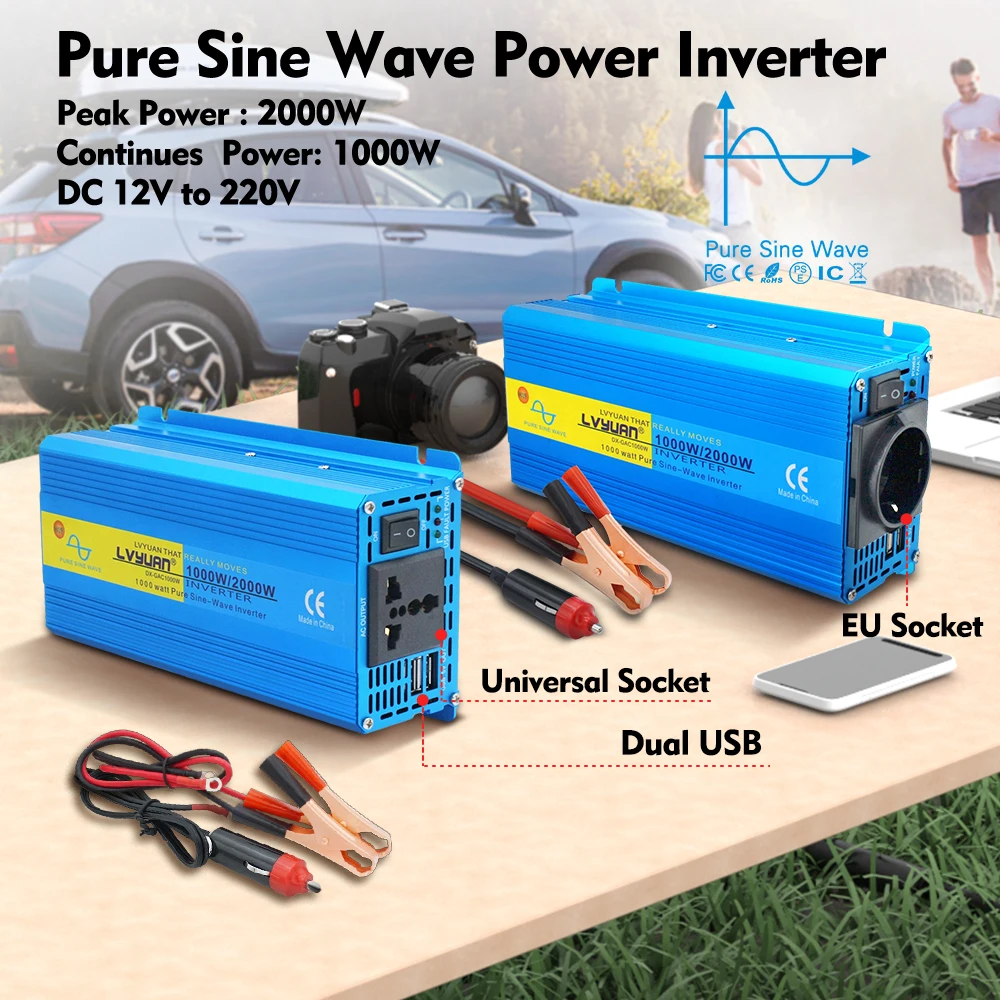 lvyuan-2kW-Inverter-Pure-Sine-Wave-DC12V-AC110V-220V-US-Universal ...