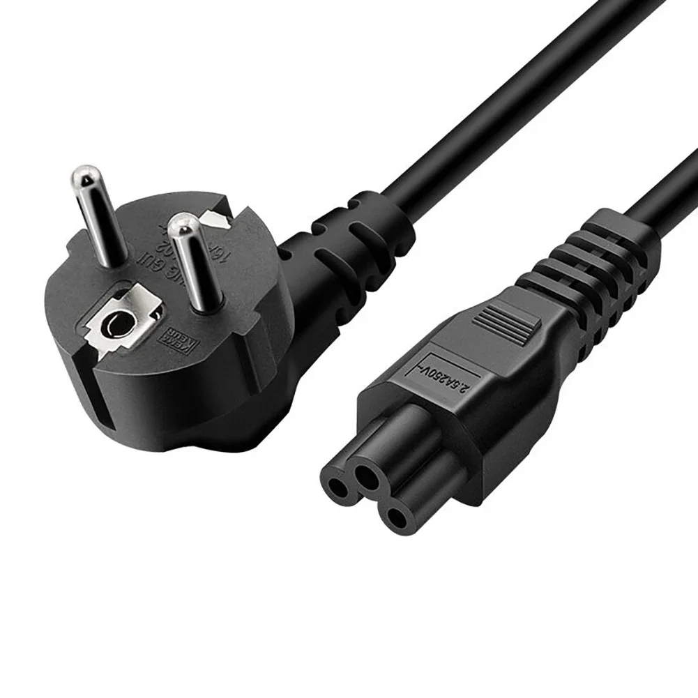 EU Power Cable Laptop 3-pin Power Adapter Cord Charger Plug Extension ...