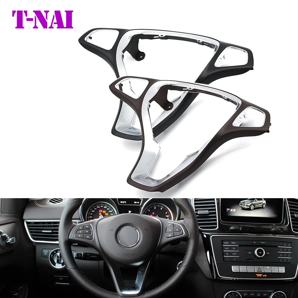 Interior-Car-Steering-Wheel-Chrome-Cover-Panel-Trim-For-Mercedes-Benz-A ...