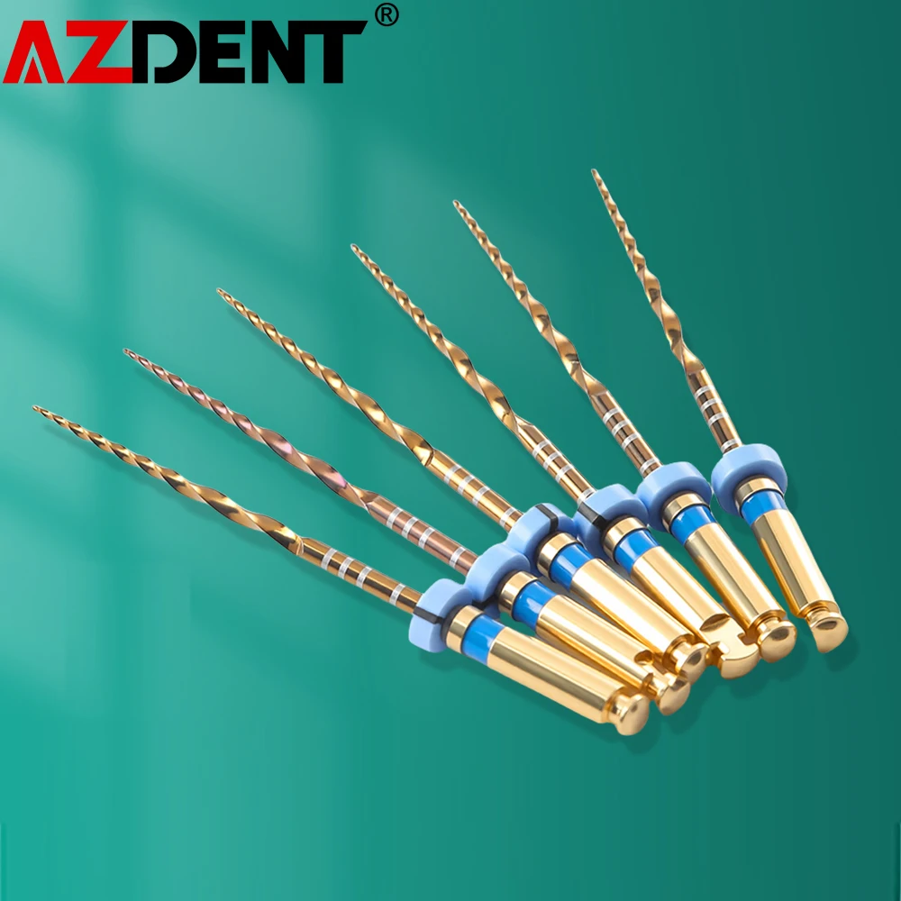 Azdent 6 unids/pack 25mm limas dentales grandes cónicas de níquel ...