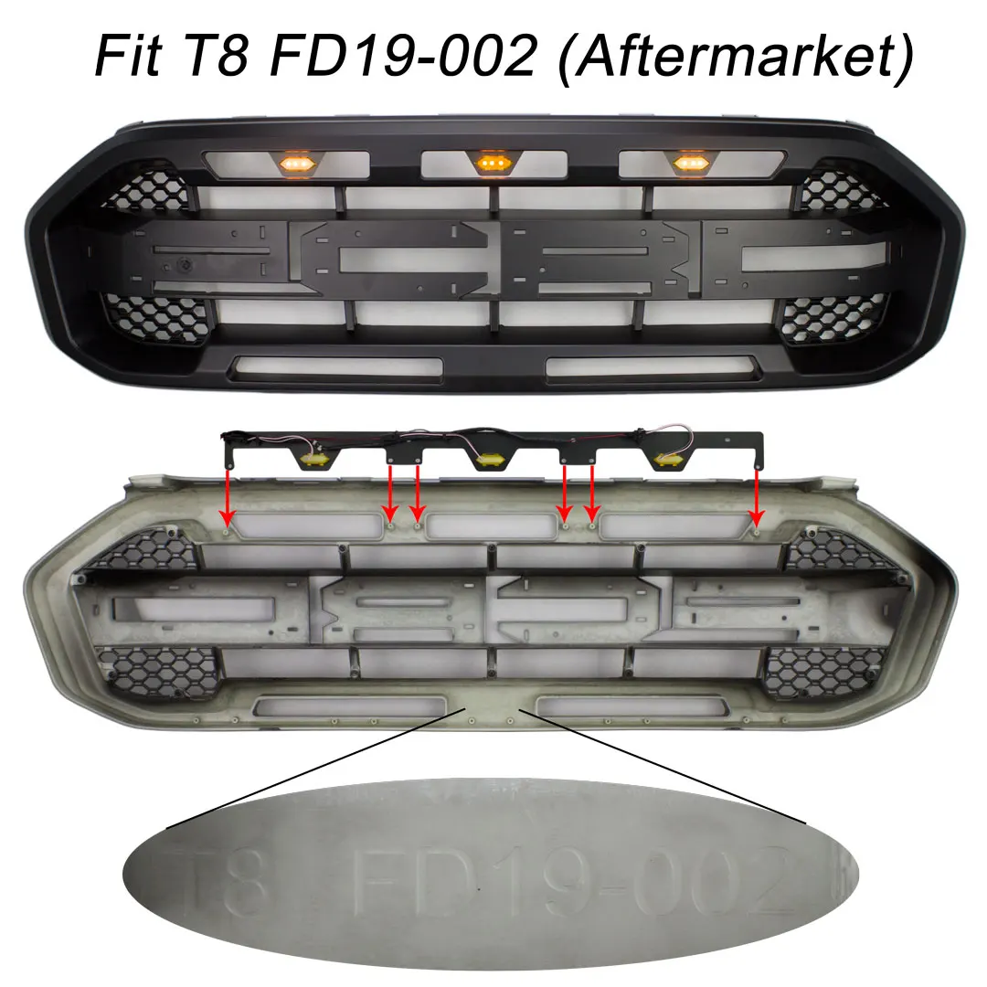 P703 Next-Gen Lighting 3-Piece Amber LED Grille Light Kit For Ford ...