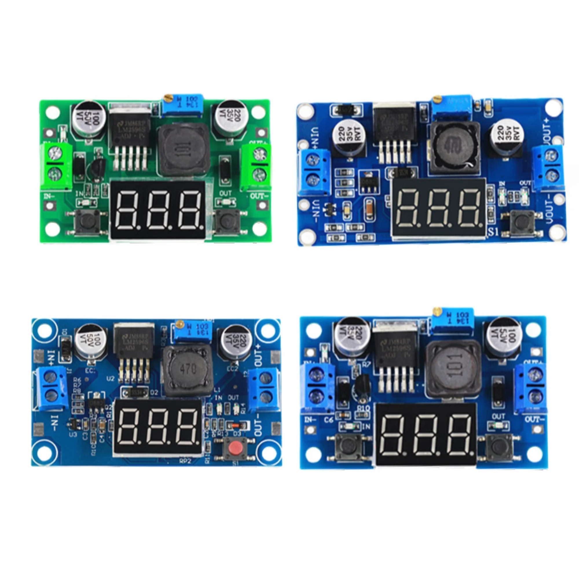 LM2596-DC-DC-Adjustable-Buck-Module-With-Digital-Voltmeter-Display-LM2596S-Voltage-Regulator ...