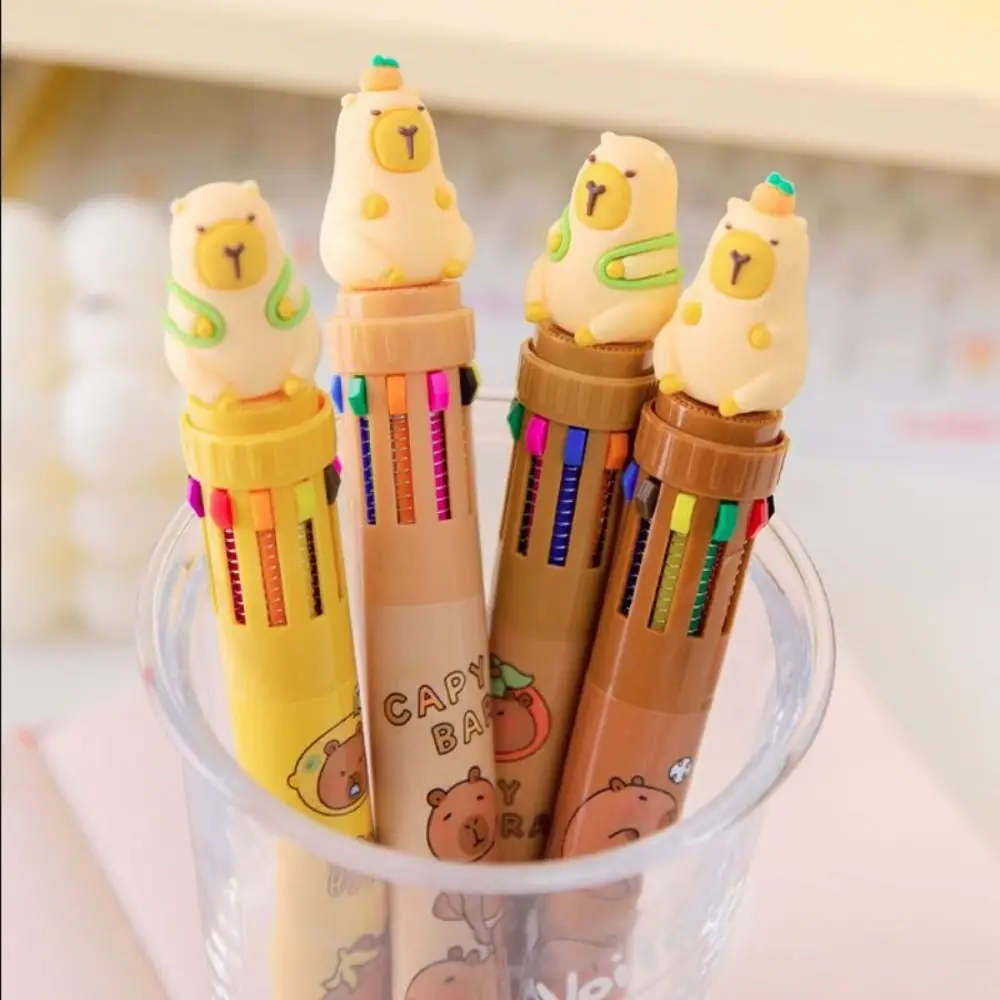 Quick-Dry-10-Colors-Capybara-Ballpoint-Pen-Cute-0-5mm-Durable ...