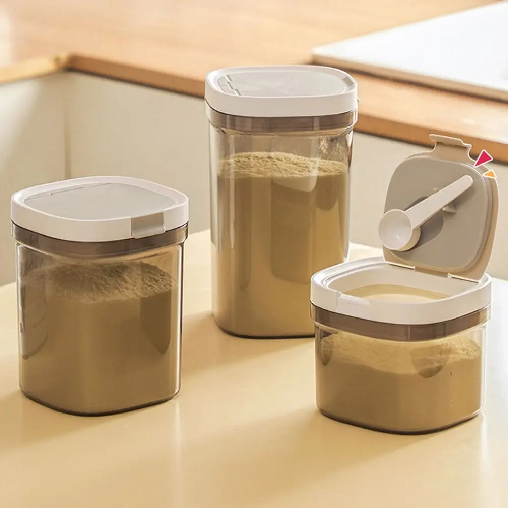 Kitchen-Free-Scraper-Spoon-Milk-Powder-Jar-Storage-Anti-UV-Reusable ...