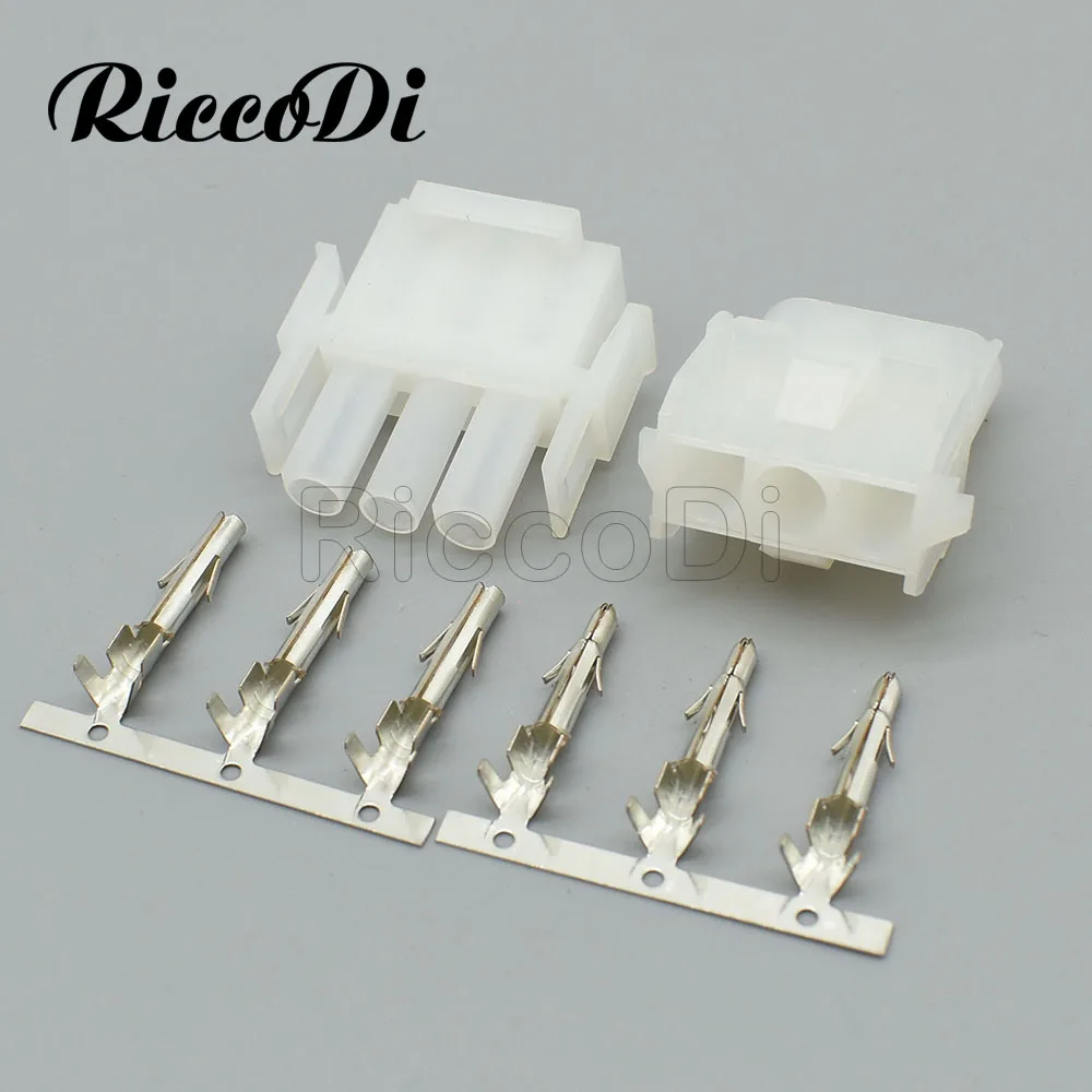 5-20-Sets-3-Pin-TE-Automobile-Elevator-Connector-Socket-6-3MM-Male ...