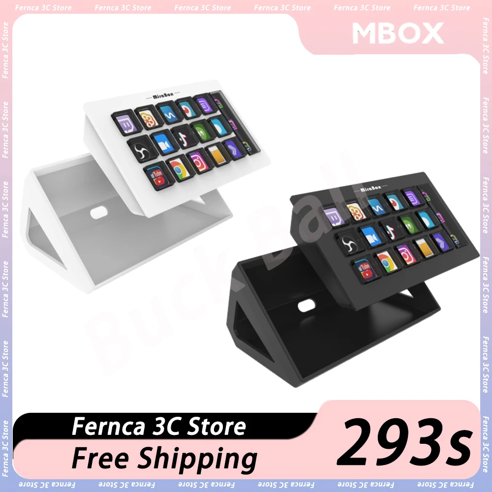 Mirabox-293s-Streamdeck-Visual-15-Keys-Mini-Keyboard-Lcd-Button-Living-Controller-Button-For ...