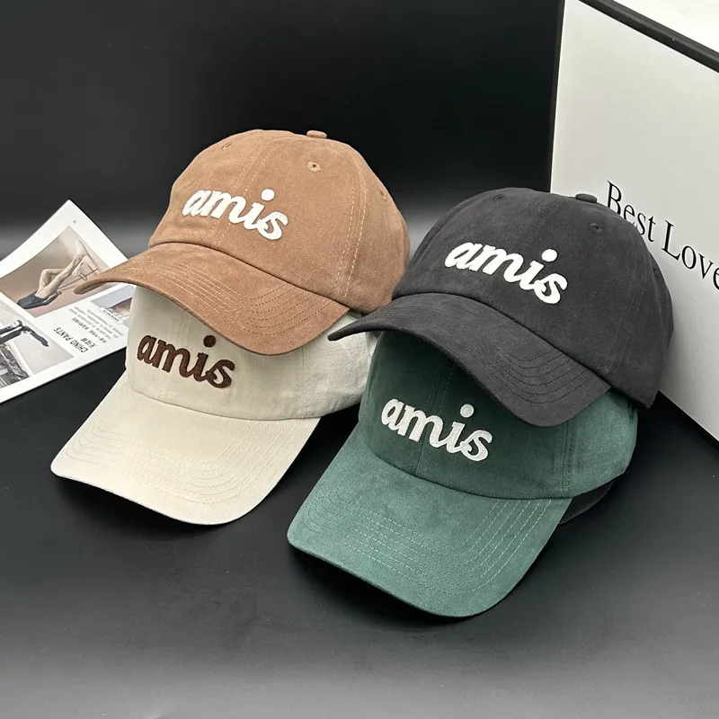 Extended Brim Embroidered Letter Baseball Cap Face Slimming Large Head ...