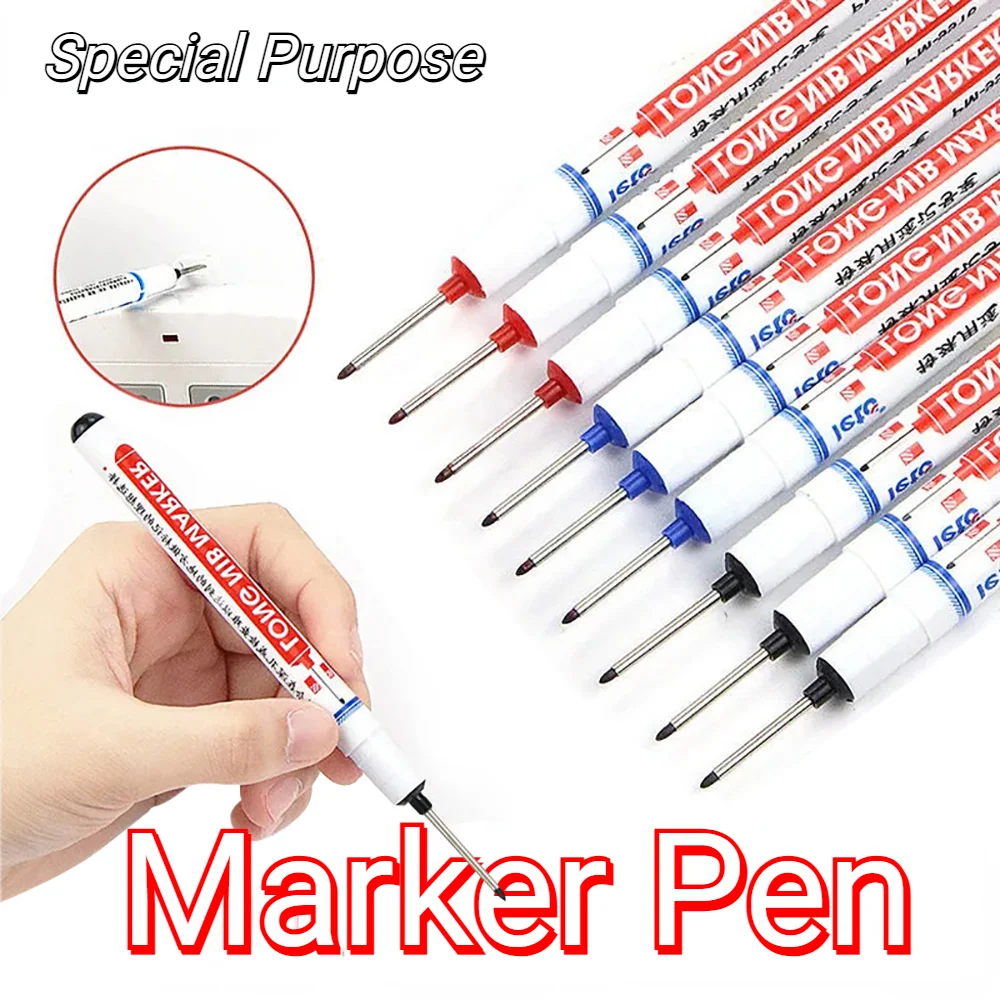 20mm Long Head Marker Pens 1/2/3pcs Multi-purpose Woodworking Deep Hole ...