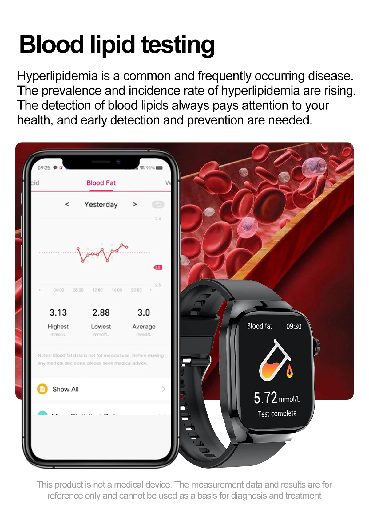 2024 New Accurate Measurement ECG HRV Health Smart Watch Blood Sugar AI ...