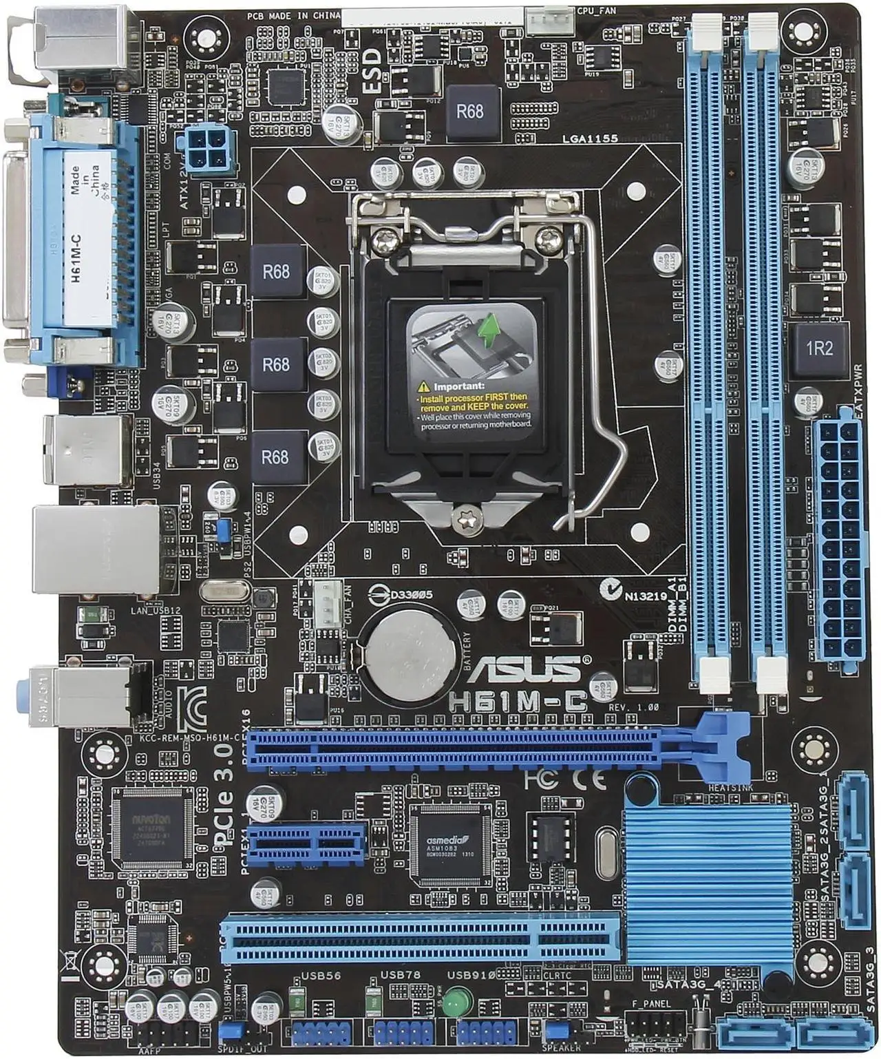 Asus H61mc Placa Base H61 Lga 1155 Placa Base Matx Manual De Usuario