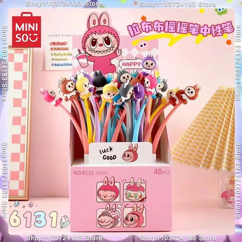 MINISO-Labubu-Bol-grafo-de-Gel-para-estudiantes-bol-grafo-Kawaii-de ...