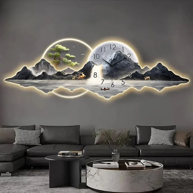 Vintage-Luxury-Wall-Clocks-Living-Room-Mural-Aesthetic-Wall-Watch ...