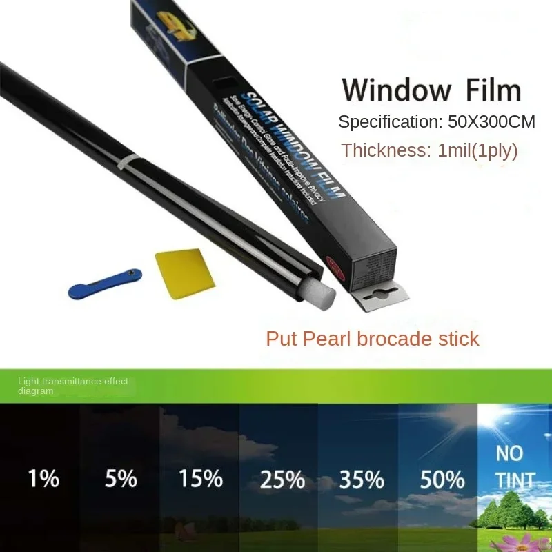 300cmx50cm Black Car Window Foils Tint Tinting Film Roll Car Auto Home ...