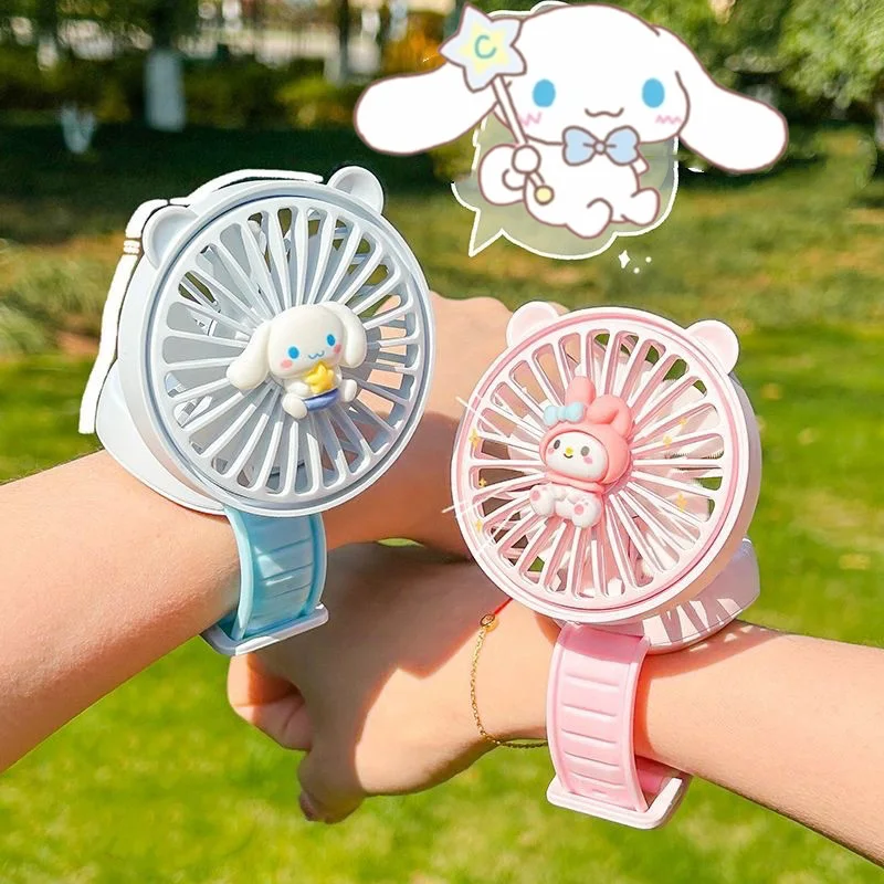 Sanrio-Fan-Portable-Anime-Figures-Kuromi-Cinnamoroll-Wrist-Watch-Fan-My ...