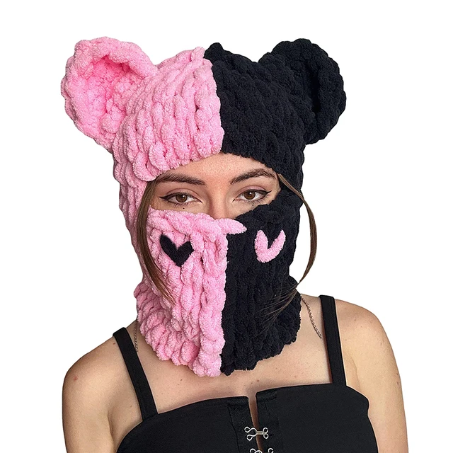 Cute Contrast Colour Ski Balaclava - Ski Snowboard Headcover - Camping ...
