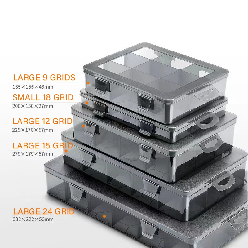 Bead Jewelry Organizer 12 Grid Plastic Organizer Box With Removable ...