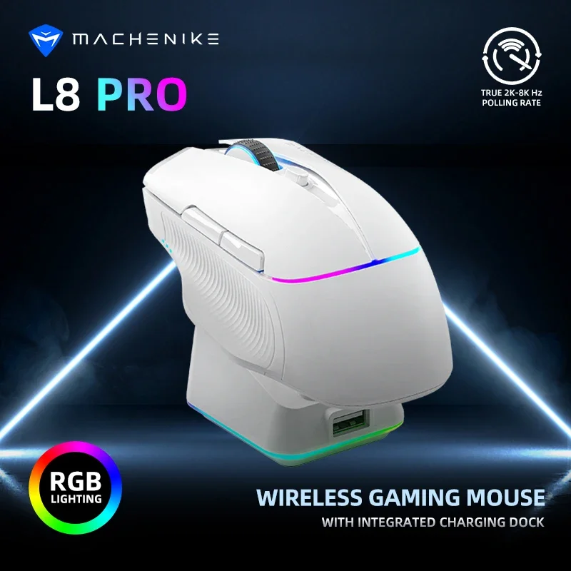 MACHENIKE-L8Pro-Mouse-sem-fio-com-doca-de-carregamento-sensor-ptico ...