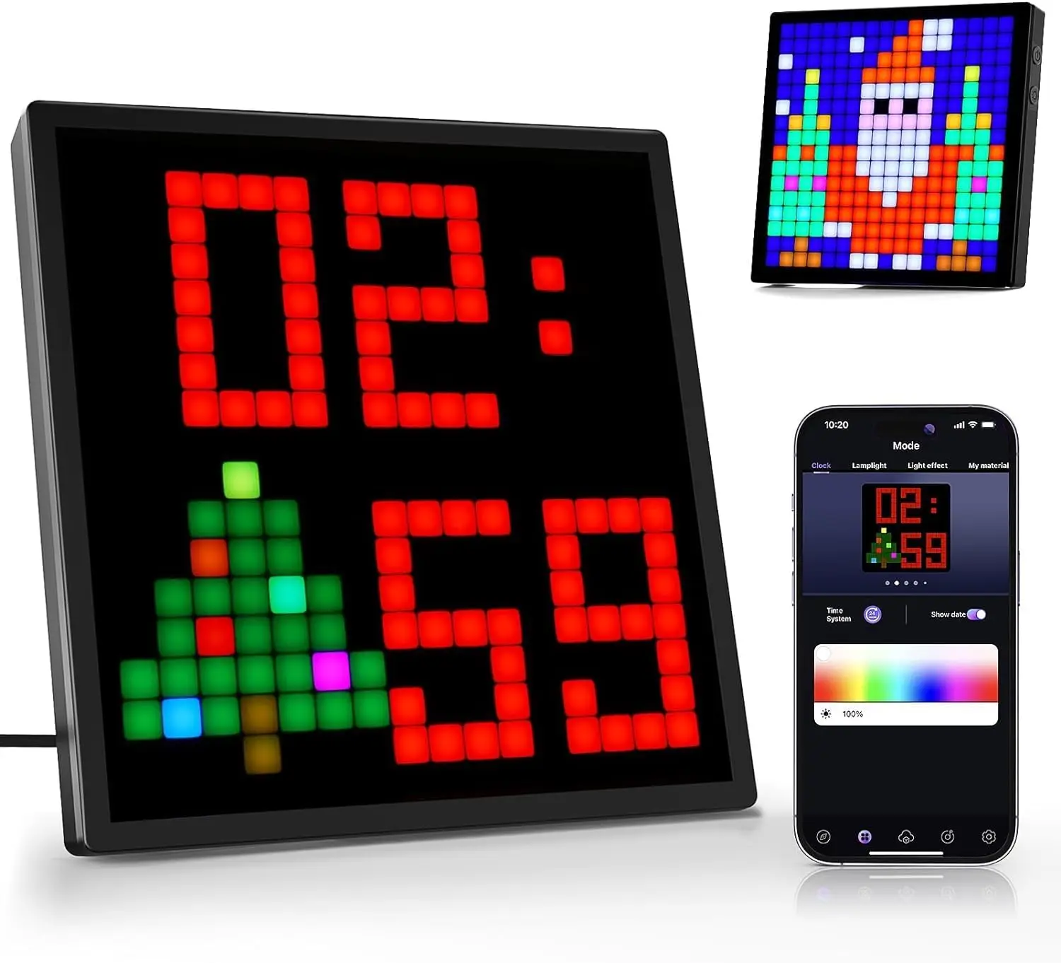 LED-Matrix-Pixel-Display-Smart-App-Control-DIY-Digital-Photo-Frame ...