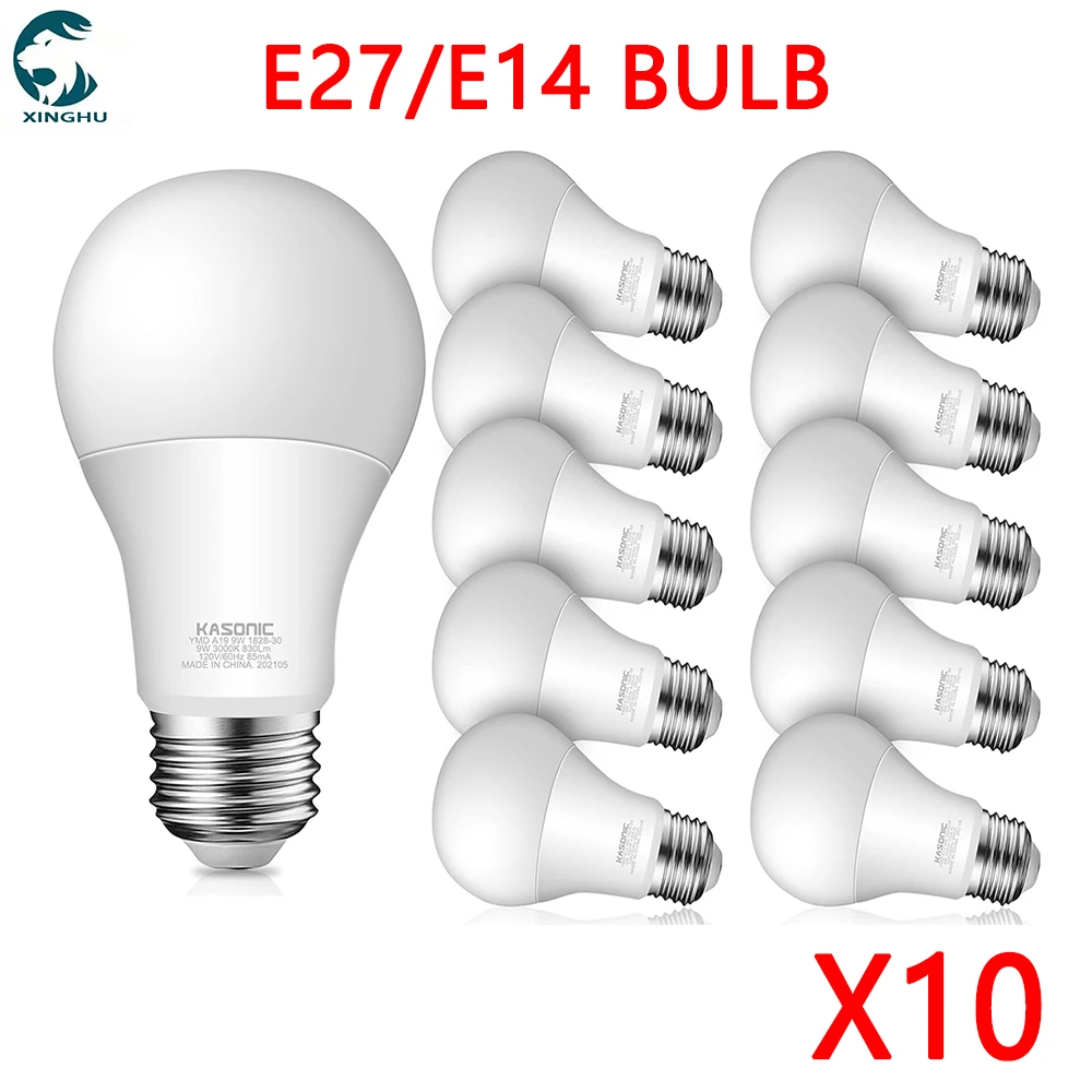 E27 E14 LED 전구 램프, 3W 6W 9W 12W 15W 18W 20W 램프 LED 전구 AC 220V 240V Bombilla 스포트라이트 콜드/웜 화이트, 10 ...