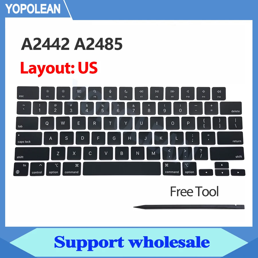 New-Replacement-US-English-Keycaps-Keys-Key-Cap-For-Macbook-Pro-M1-Pro ...