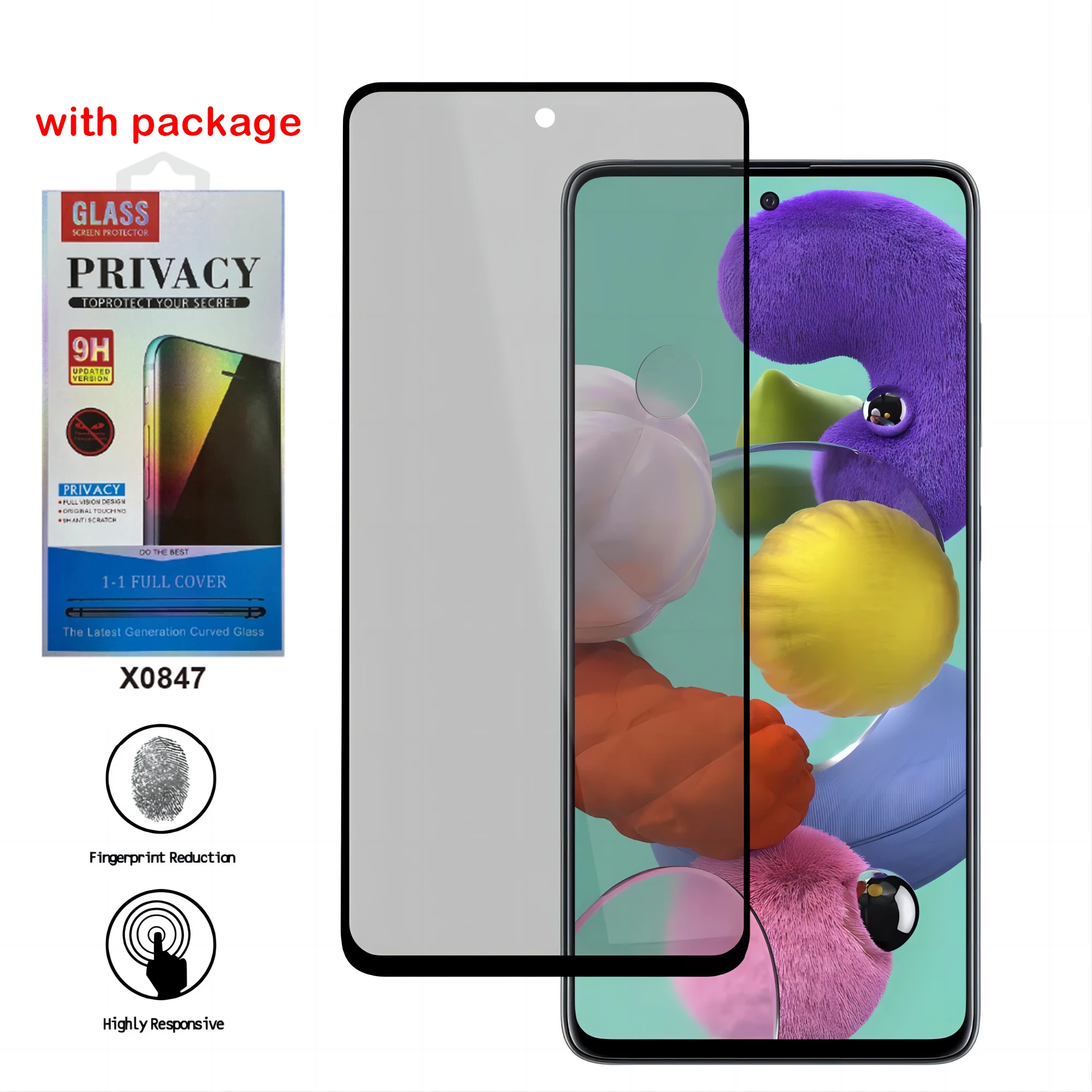 10pcs-28-degree-finger-print-unlock-privacy-phone-screen-protector-for ...