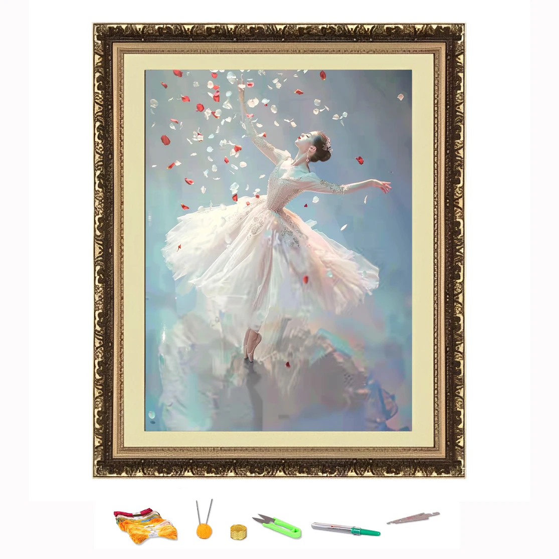 Cross-Stitch-Embroidery-Colorful-Ballerina-Girl-Thread-Drawing-DIY ...
