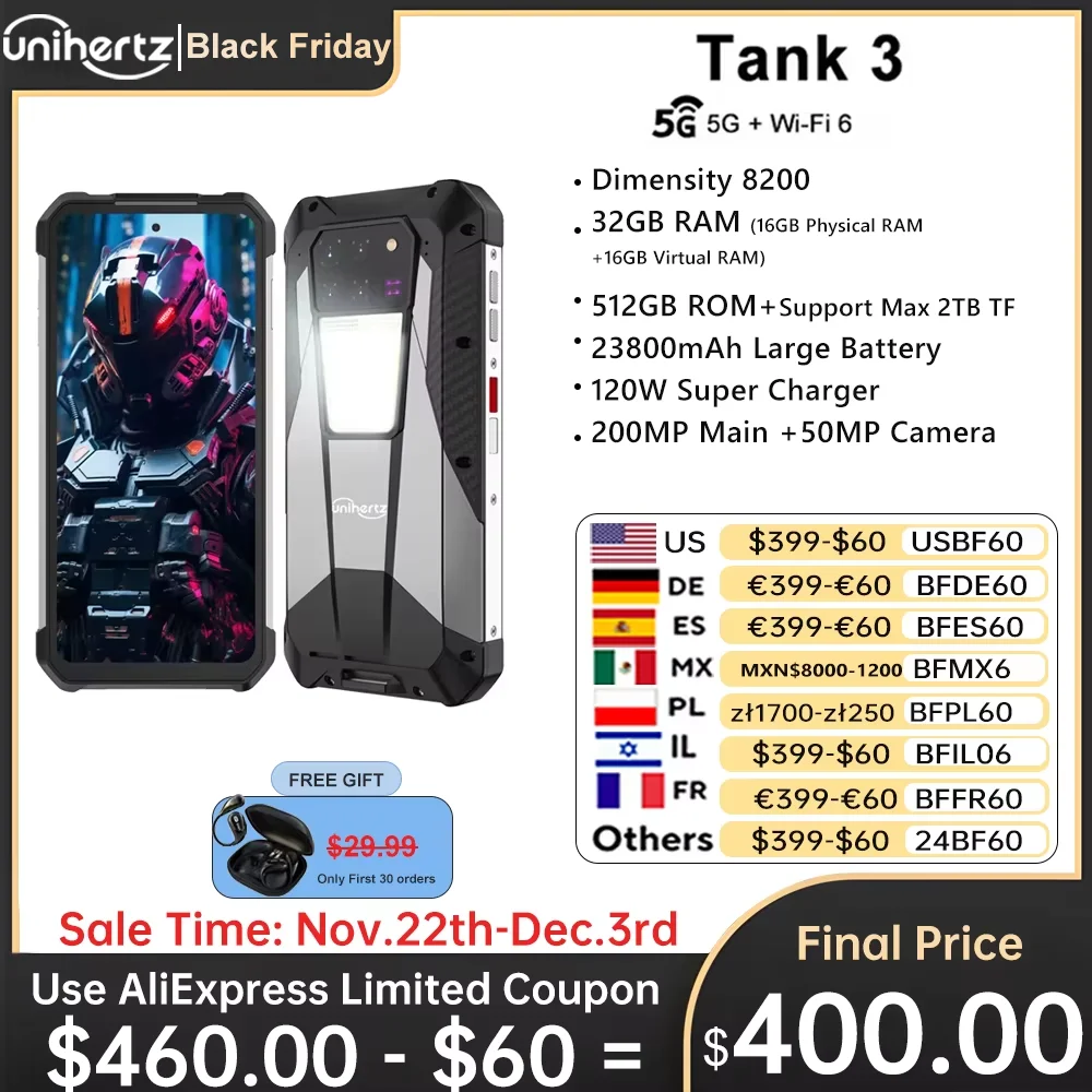 Unihertz-tel-fono-inteligente-Tank-3-by-8849-Celulares-y-Smartphones-resistente-de-32GB-512GB ...