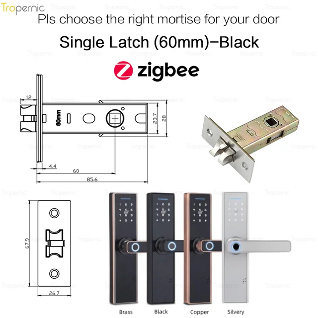 Tuya ZigBee Smart Door Lock APP Remote Control Eletronic Biometric ...