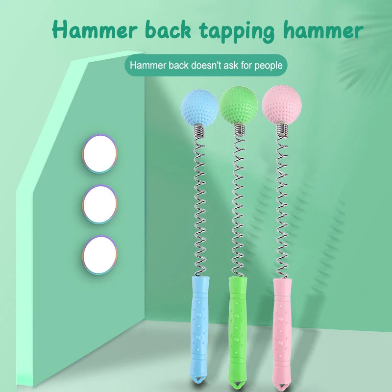Manual Massage Hammer Stick Ball Body Massager Spring Elastic Knock ...