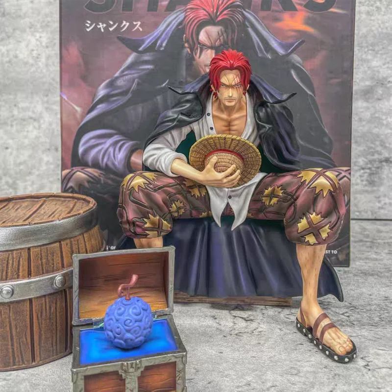 17cm One Piece GK Shanks Figure Chronicle Master Stars Plece BT Sitting ...