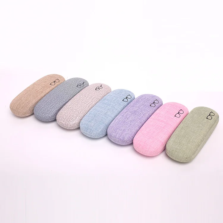 Fashion-Glasses-Case-Hard-Shell-Linen-Fabrics-Eyewear-Cases-Cover ...