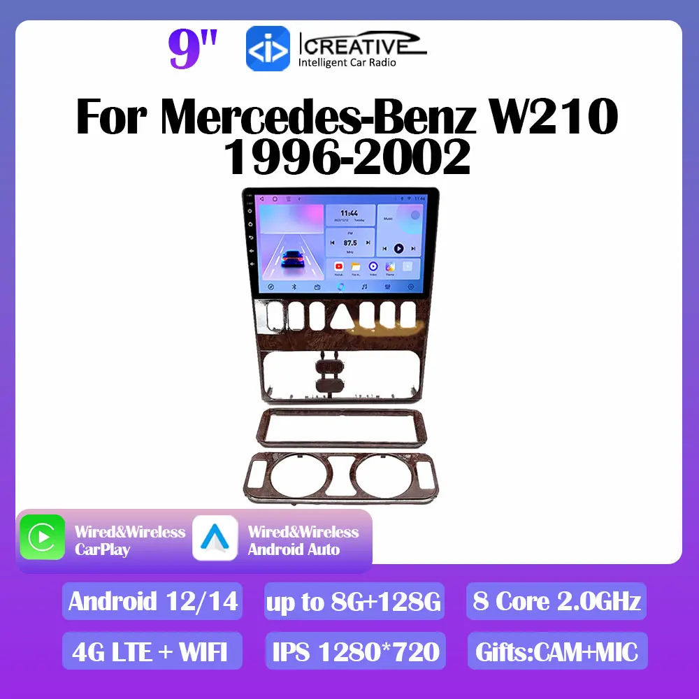 Android 14 Car Radio For Mercedes-Benz W210 1996-2002 Autoraido Stereo ...