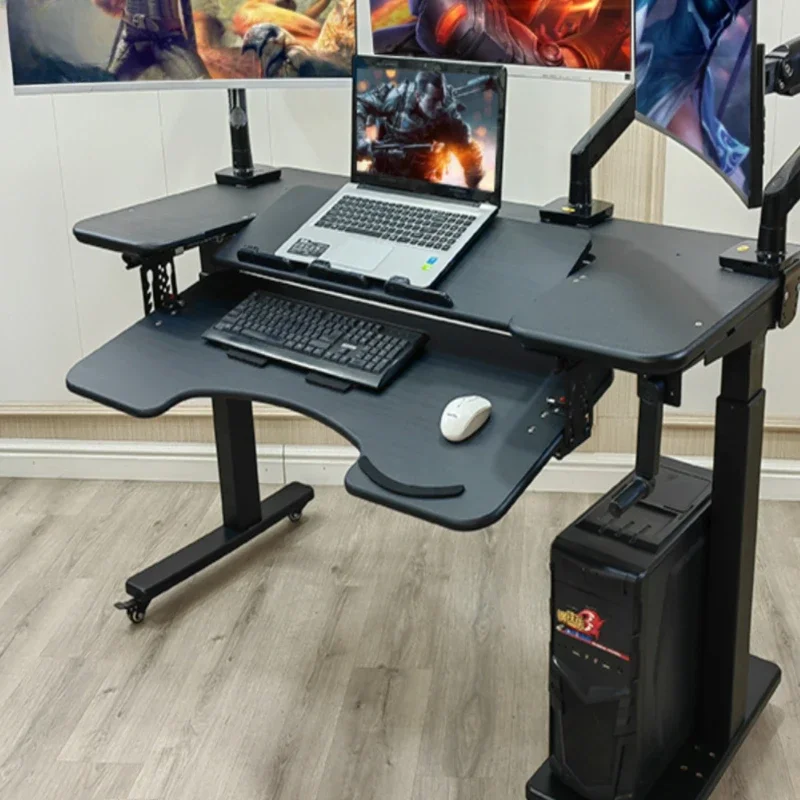 Height-adjustable-computer-desks-standing-desks-hand-cranked-mobile ...
