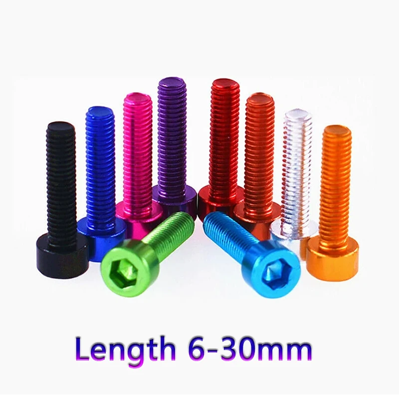2pcs-M3-M4-Colourful-Aluminum-Alloy-7075-Hex-Hexagon-Socket-Cap-Head ...
